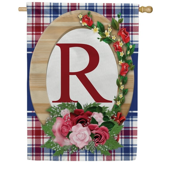 America Forever Monogram R House Flag, 28 x 40 inch Double Sided ...