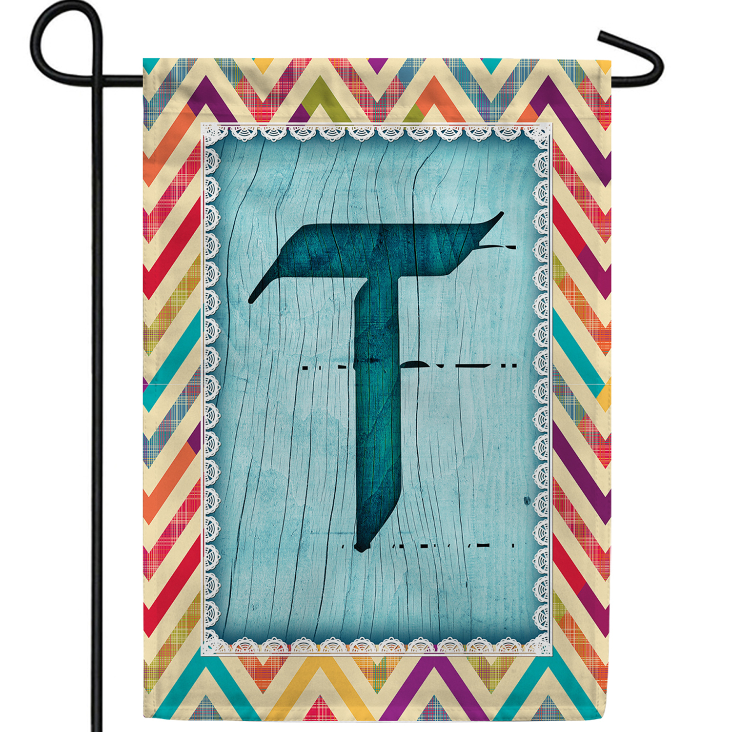 America Forever Monogram T Garden Flag, 12.5 x 18 inch Double Sided ...