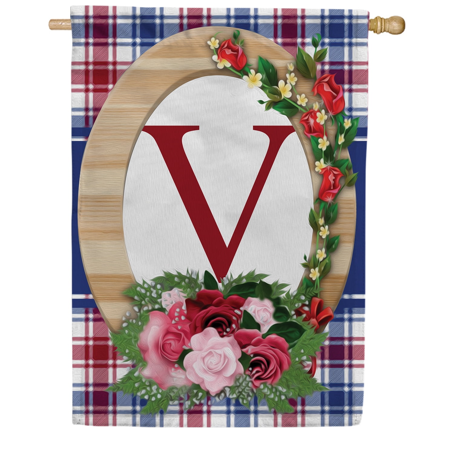 America Forever Monogram V House Flag, 28 x 40 inch Double Sided ...