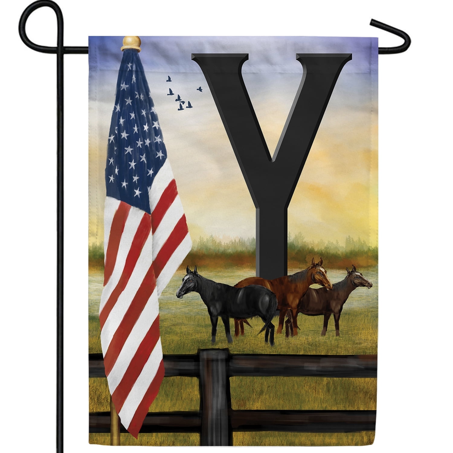 America Forever Monogram Y Garden Flag 12.5 x 18 inch Double Sided ...