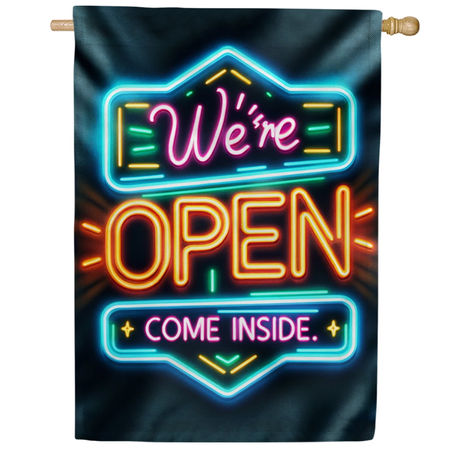 America Forever Neon Open Sign House Flag, 28 x 40 inch Double Sided ...