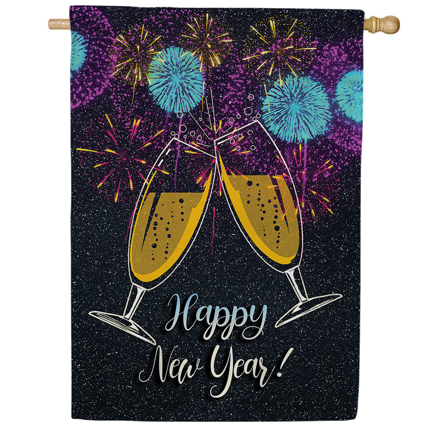 America Forever New Year Cheers House Flag 28 x 40 inch Double Sided ...