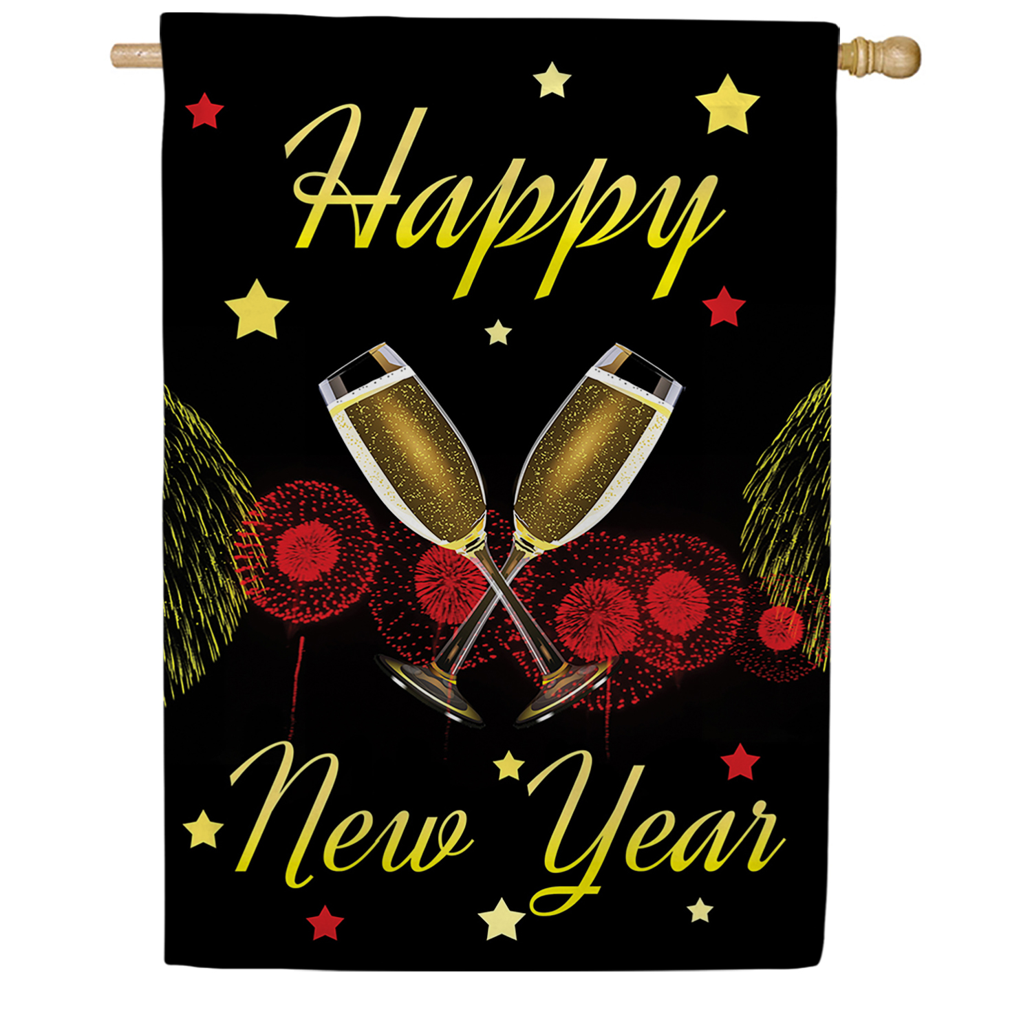 America Forever New Year Festivity House Flag, 28 x 40 inch Double ...