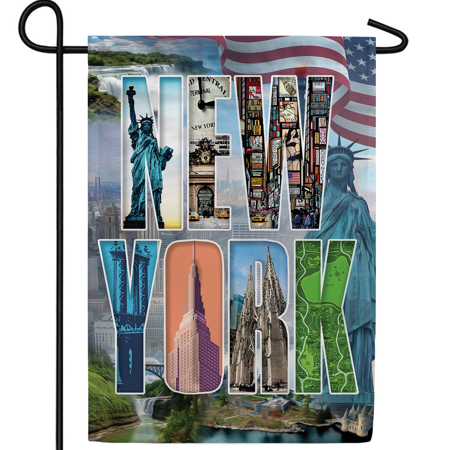 America Forever New York State Garden Flag- 12.5 x 18 inches- New York ...