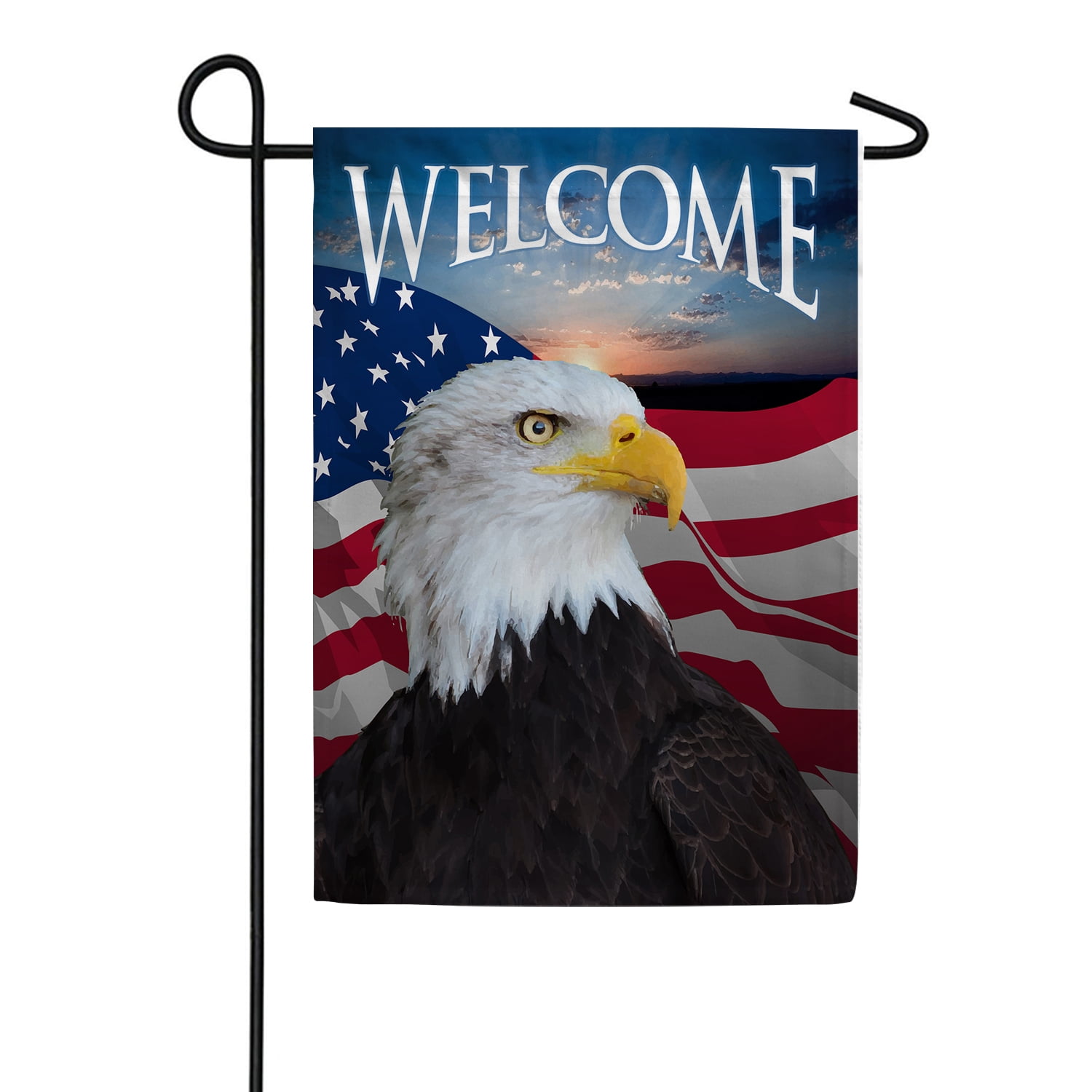America Forever Patriotic American Eagle Garden Flag 12.5x18 Inch Bald ...