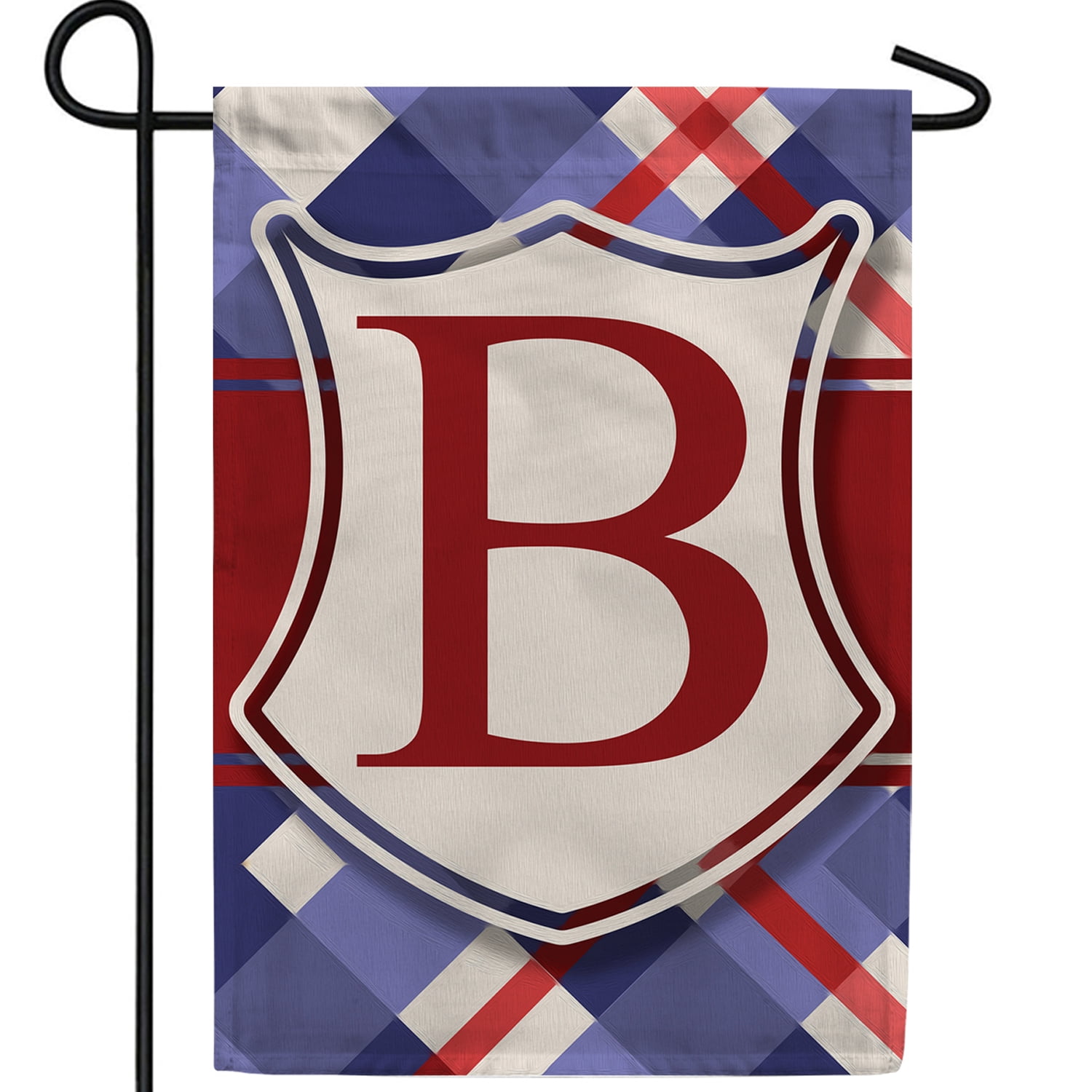 America Forever Patriotic Shield Monogram B Garden Flag, 12.5 x 18 inch ...