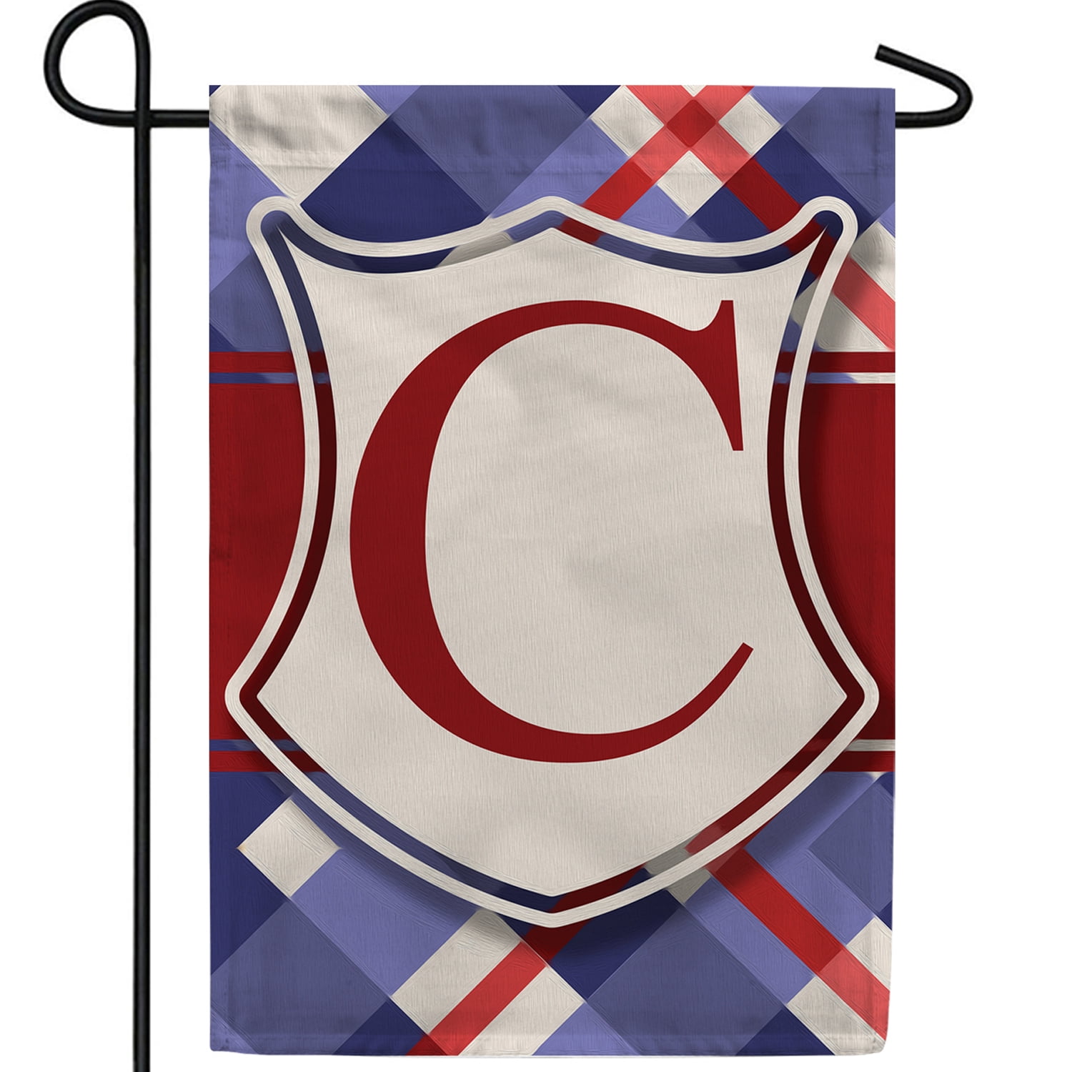 America Forever Patriotic Shield Monogram C Garden Flag, 12.5 x 18 inch ...