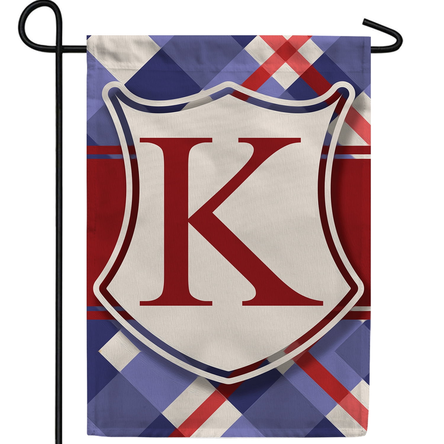 America Forever Patriotic Shield Monogram K Garden Flag, 12.5 x 18 inch ...