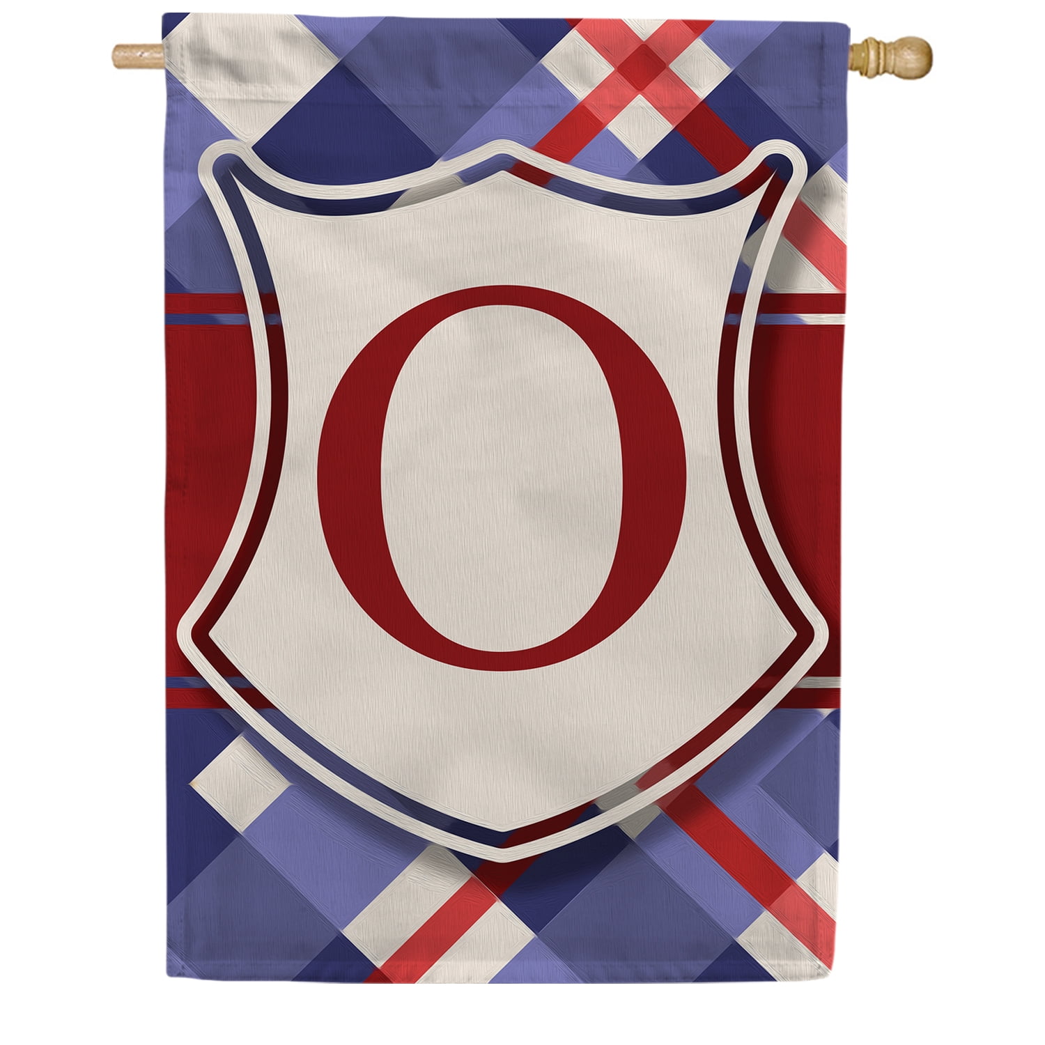 America Forever Patriotic Shield Monogram O House Flag, 28 x 40 inch ...