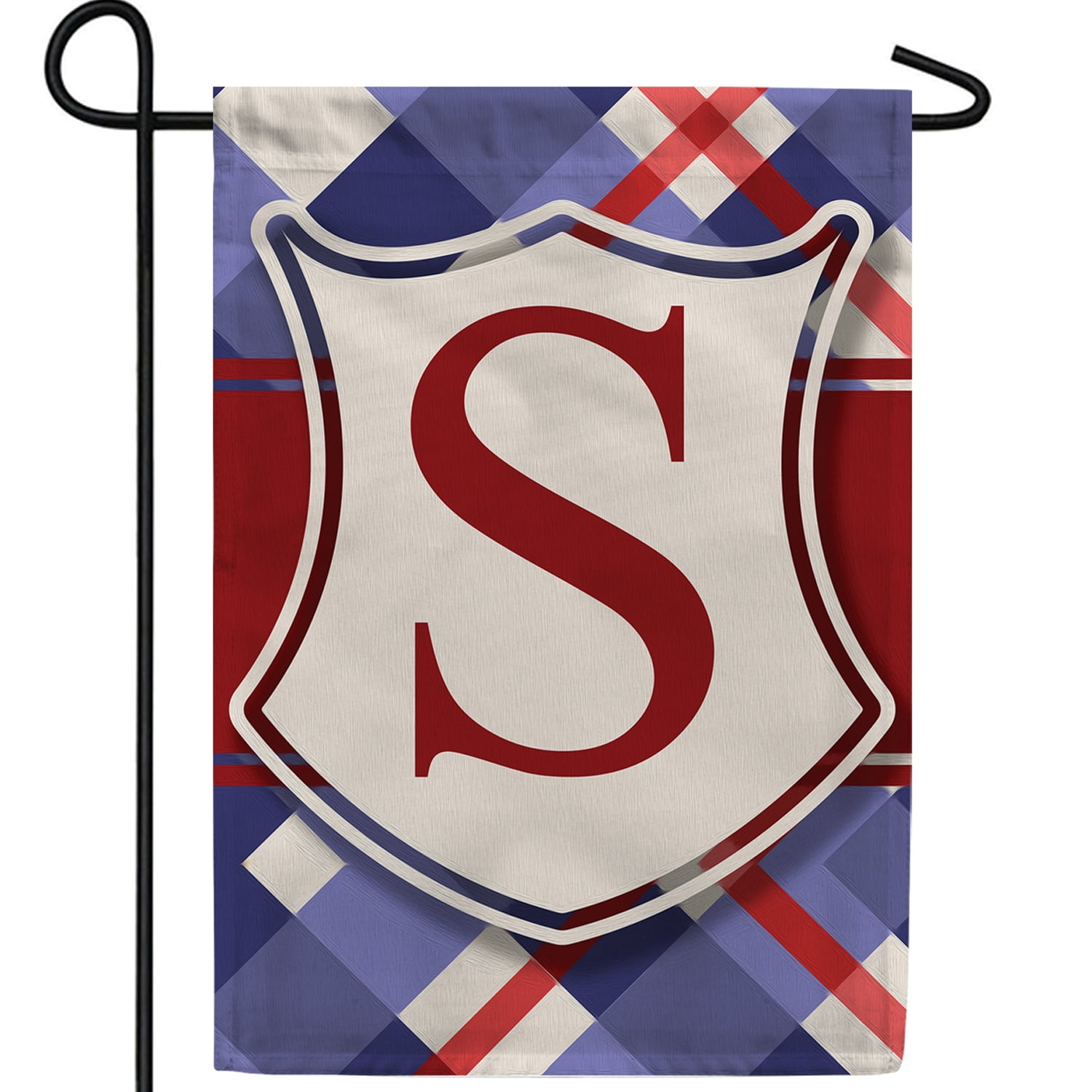 America Forever Patriotic Shield Monogram S Garden Flag, 12.5 x 18 inch ...