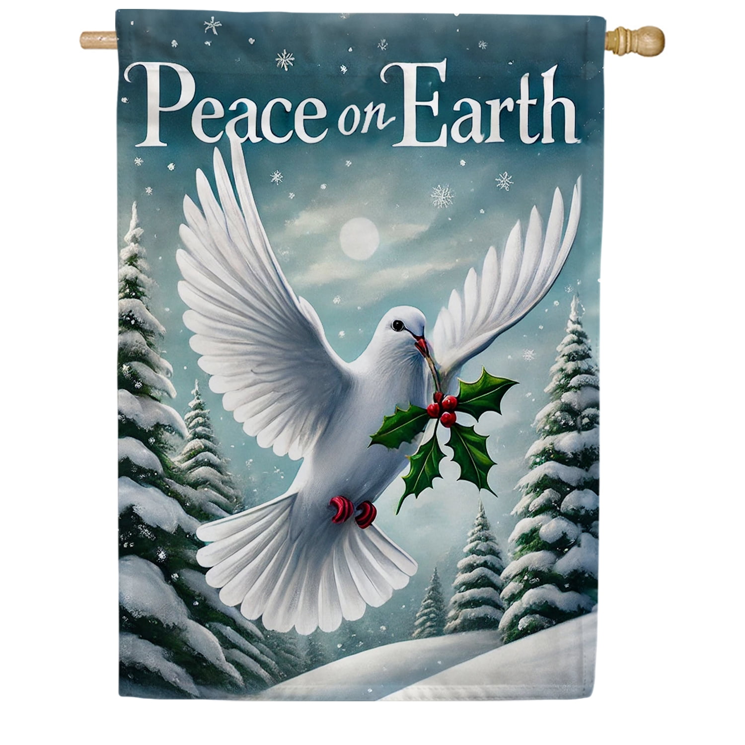 America Forever Peace on Earth Dove House Flag, 28 x 40 inches Double ...