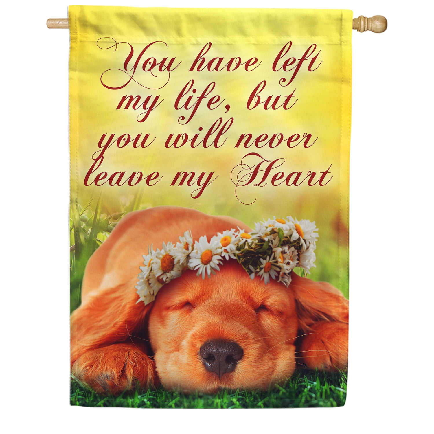 America Forever Pet Memorial House Flag - Always In My Heart, Dog ...