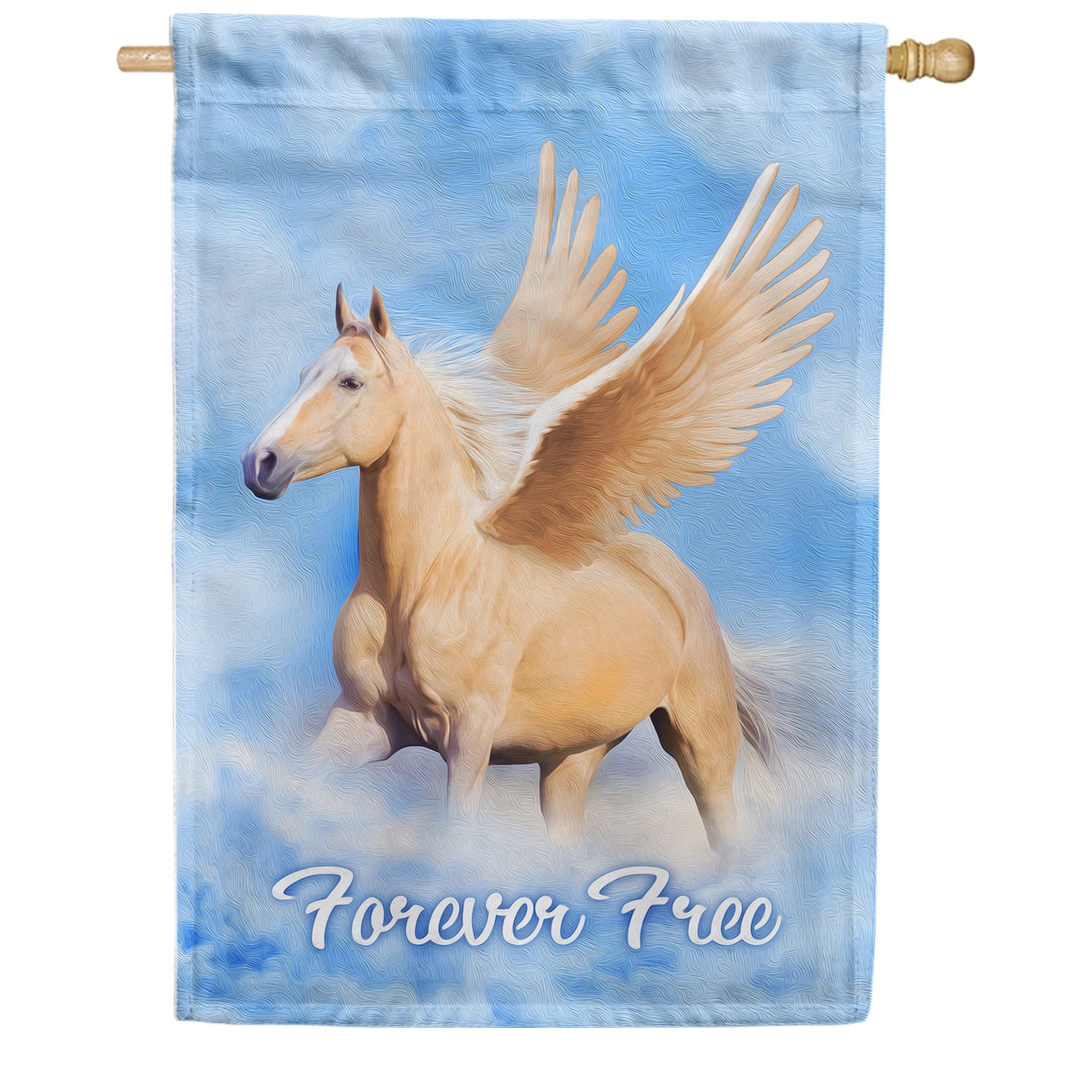 America Forever Pet Memorial House Flag - Hoofbeats In Heaven, Lost Pet ...