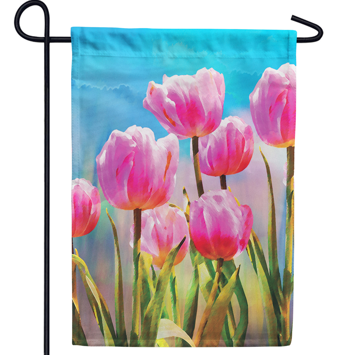 America Forever Pink Tulips Spring Garden Flag Floral 12.5 x 18 inch ...