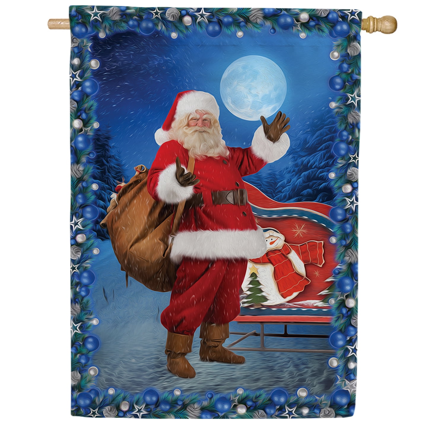 America Forever Ready To Deliver Santa House Flag, 28 x 40 inch Double ...