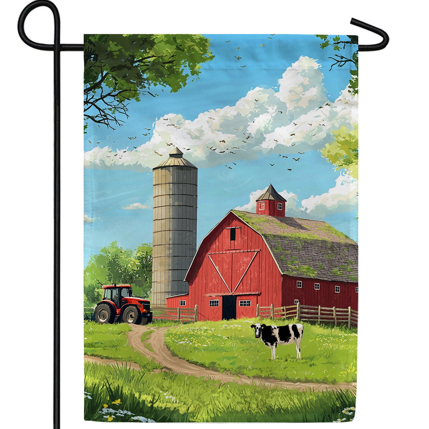 America Forever Red Barn Farm Country Garden Flag, 12.5 x 18 inch ...