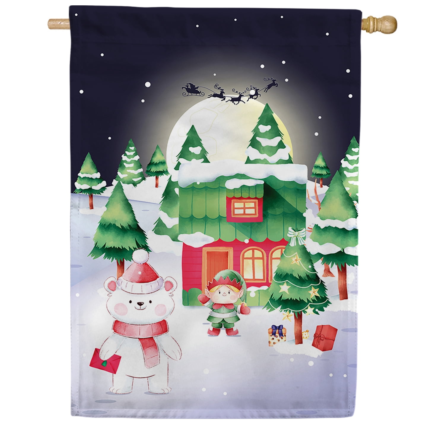 America Forever Santa Came House Flag, 28 x 40 inch Double Sided, Polar ...