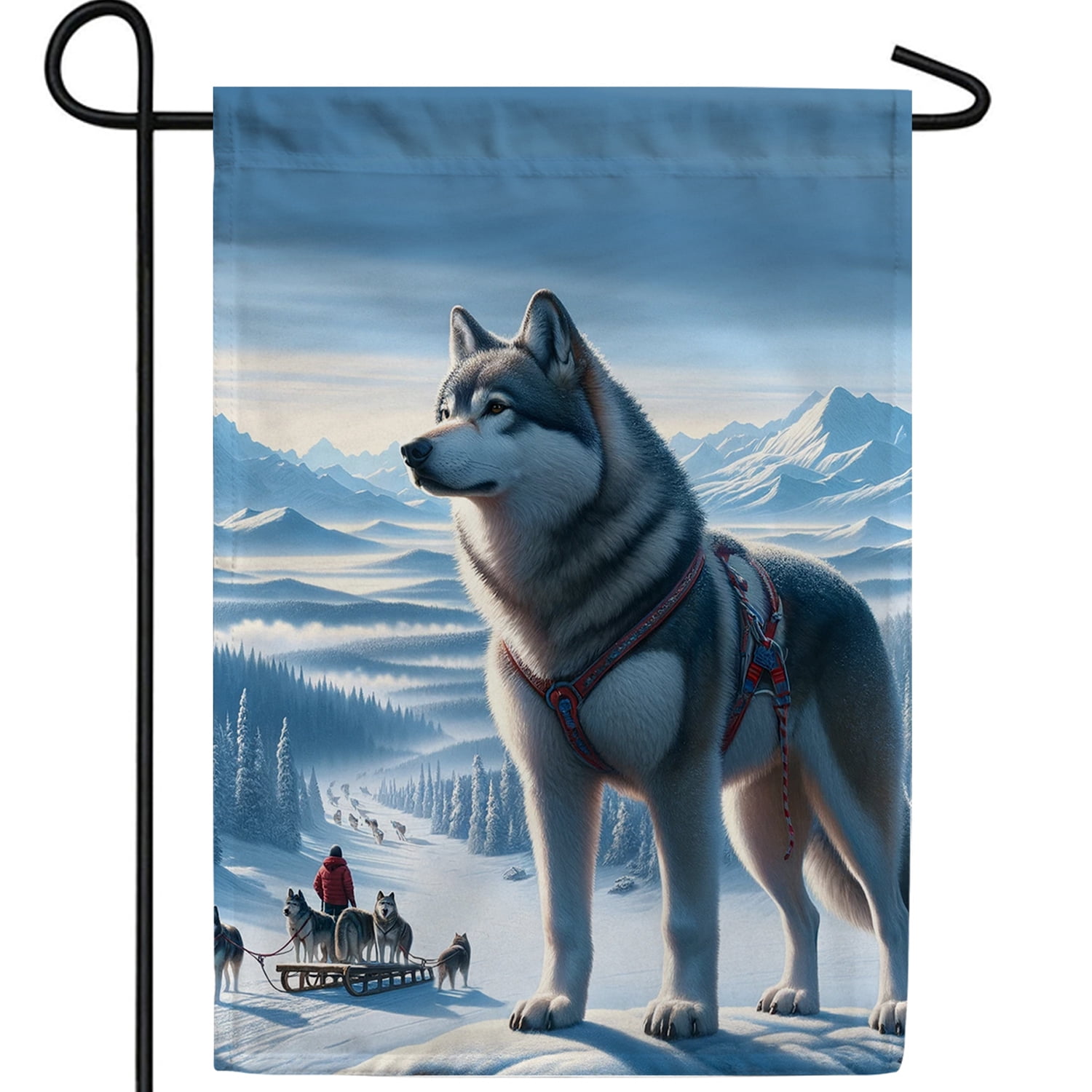 America Forever Siberian Husky Dog Garden Flag, 12.5" x 18" Double ...