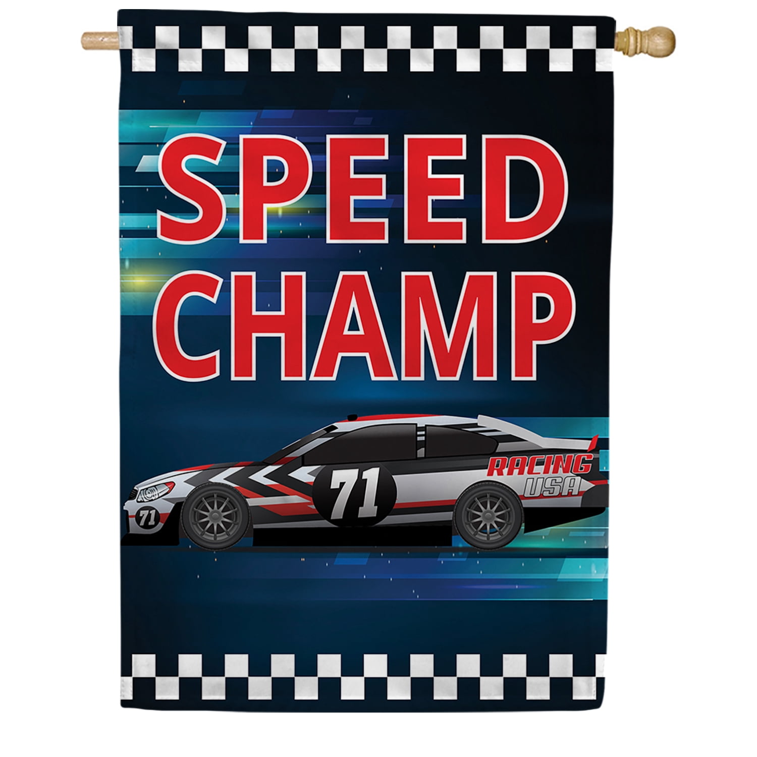 America Forever Speed Champ House Flag, 28 x 40 inch Double Sided ...