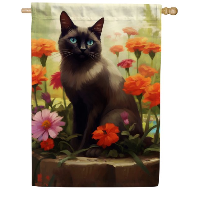 America Forever Spring Black Cat House Flag 28 x 40 inch Double Sided ...