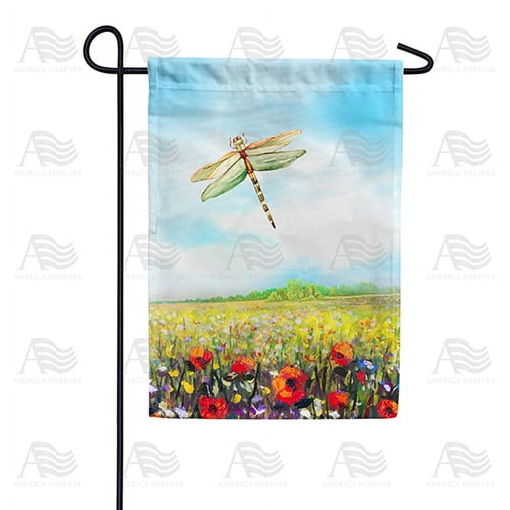 America Forever Spring Dragonfly Garden Flag 12.5 x 18 inches Double ...