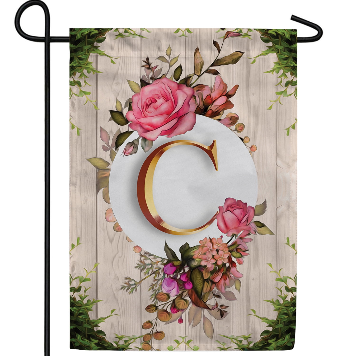 America Forever Spring Monogram Garden Flag Letter C 12.5 x 18 inches ...