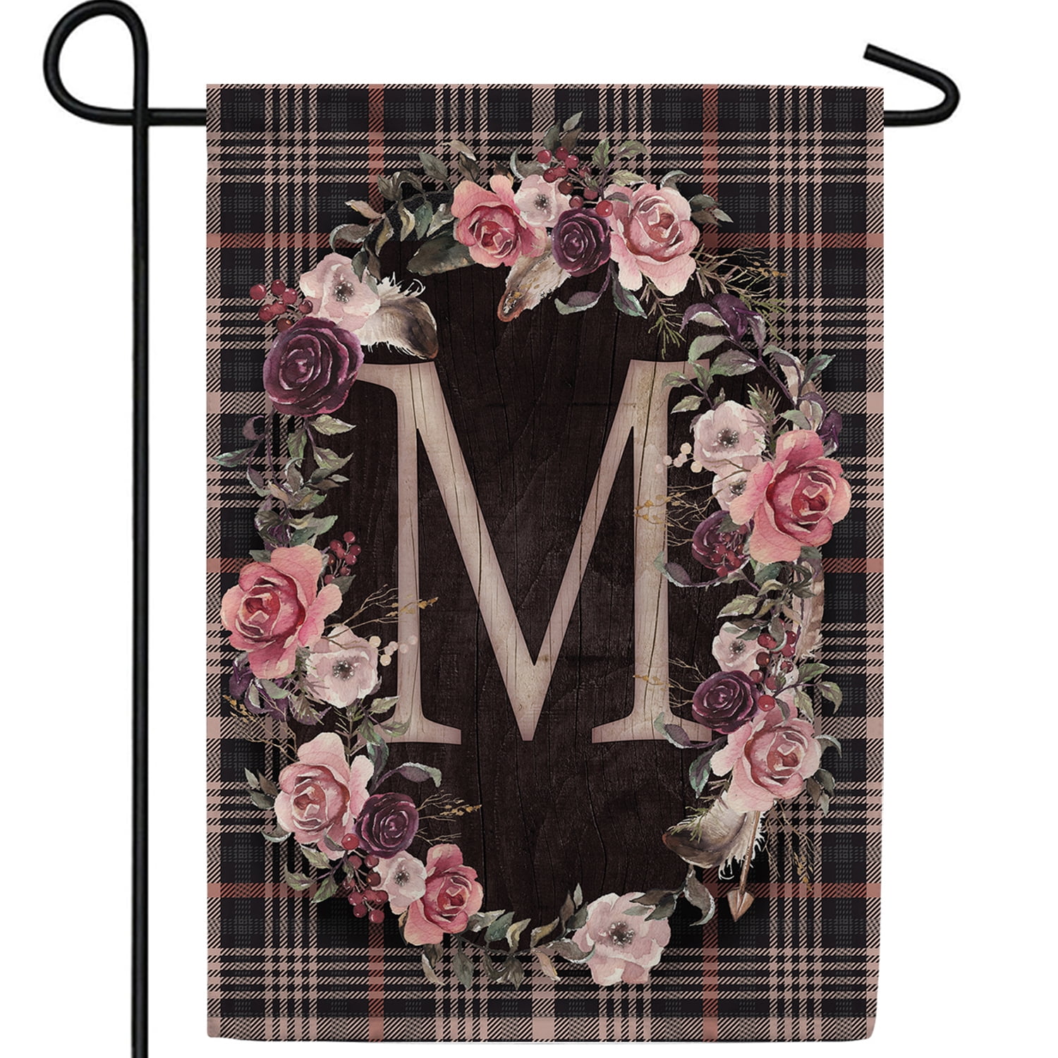 America Forever Spring Monogram Garden Flag Letter M 12.5 x 18 inches ...