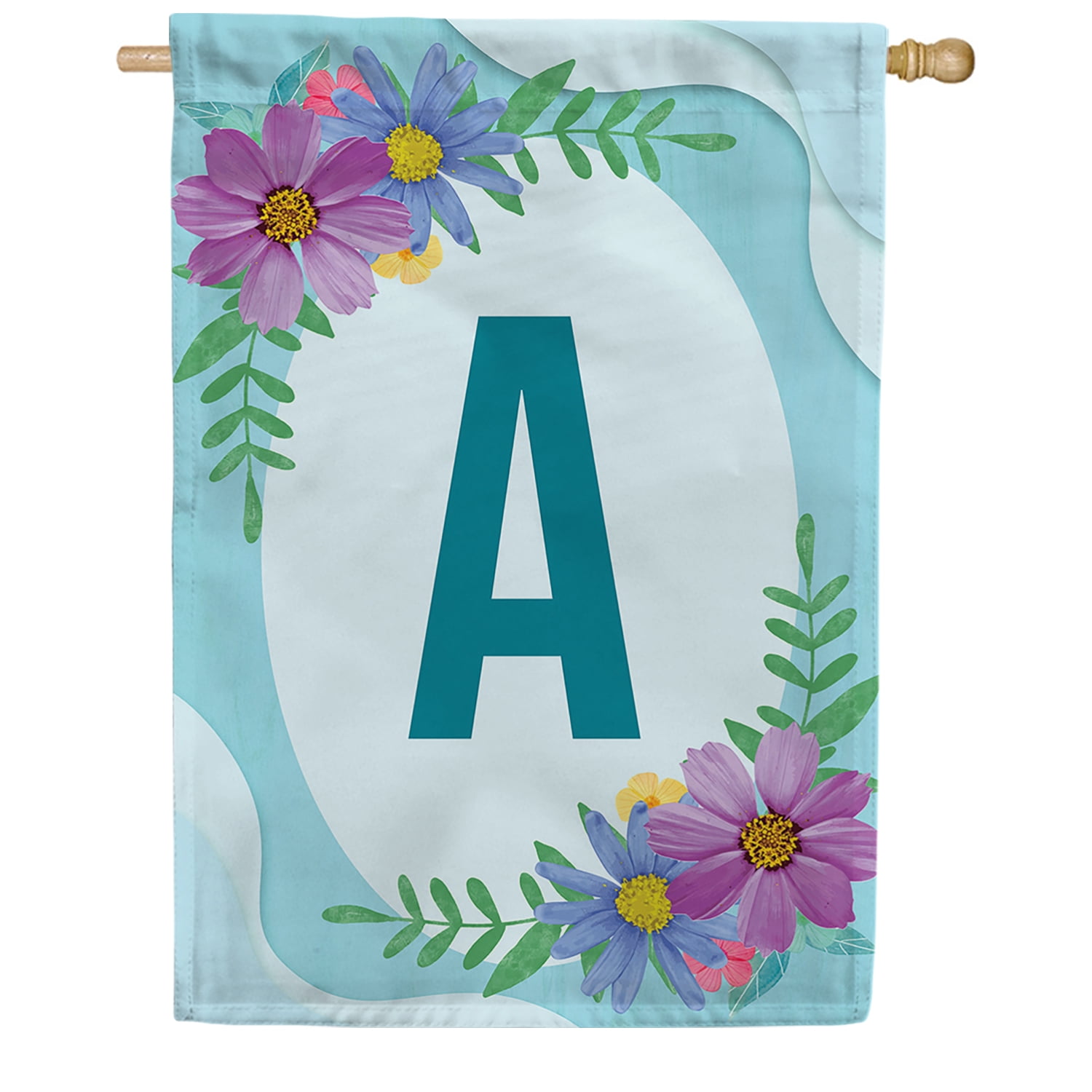 America Forever Spring Monogram House Flag Letter A 28 x 40 inches ...