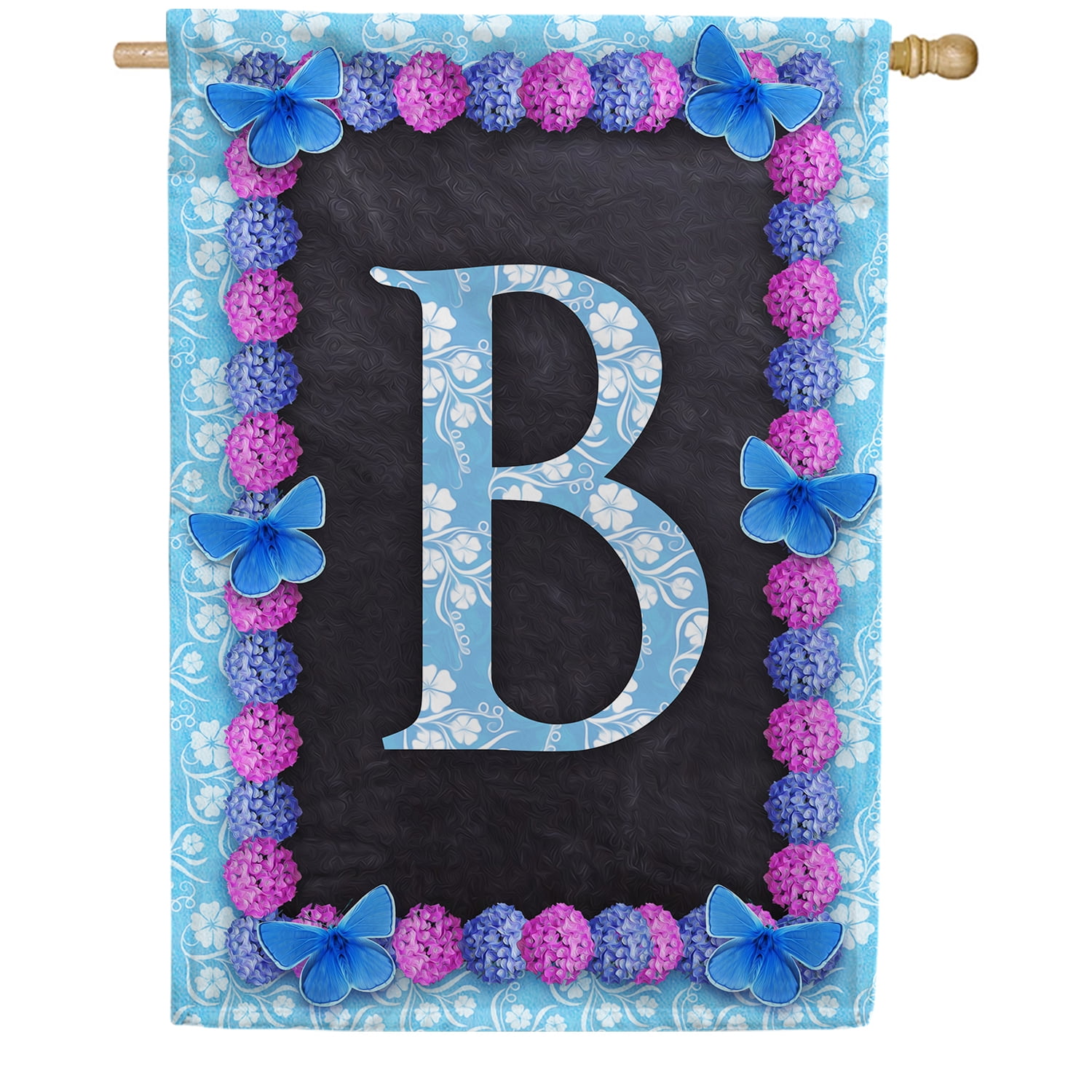 America Forever Spring Monogram House Flag Letter B 28 X 40 inches ...
