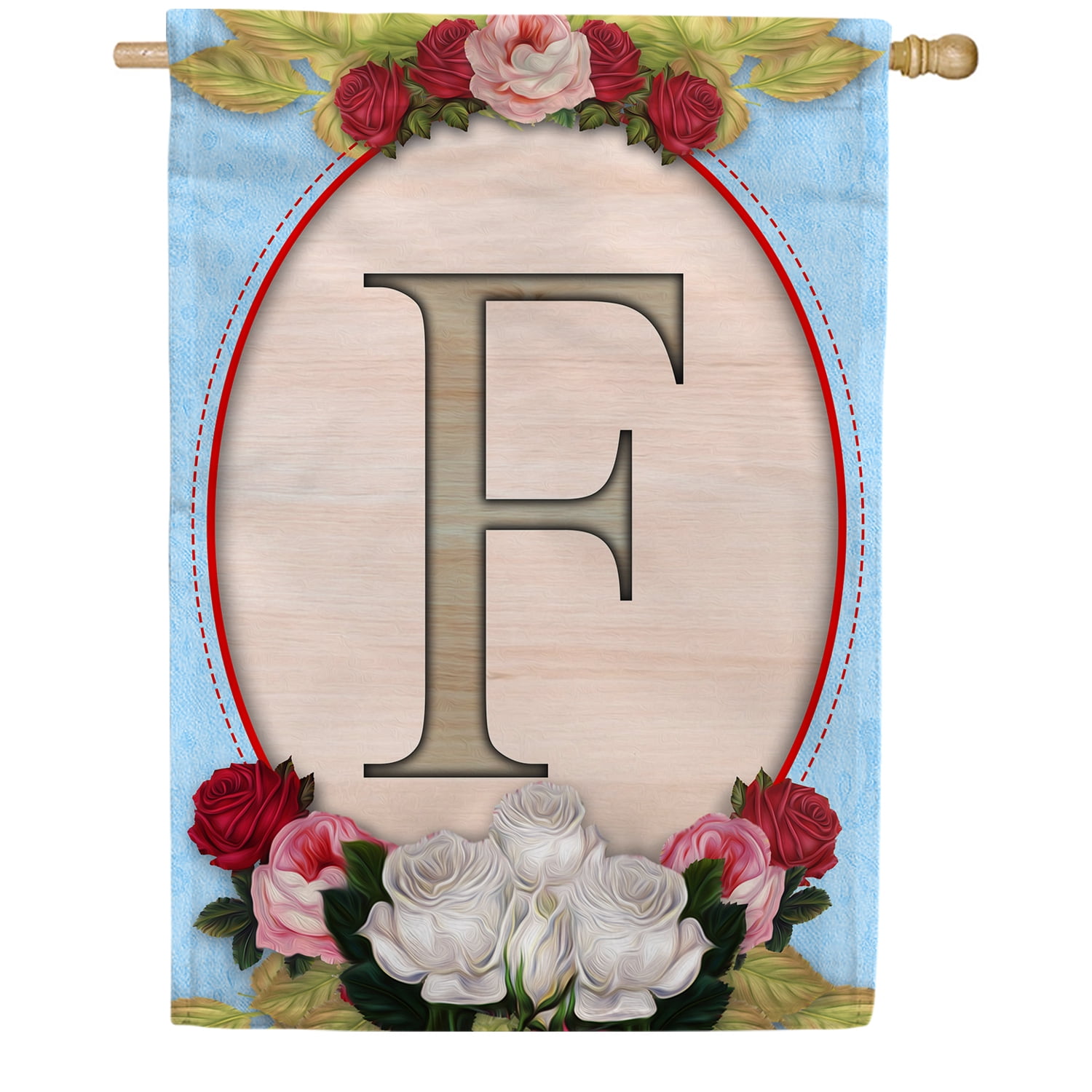 America Forever Spring Monogram House Flag Letter F 28 X 40 inches ...
