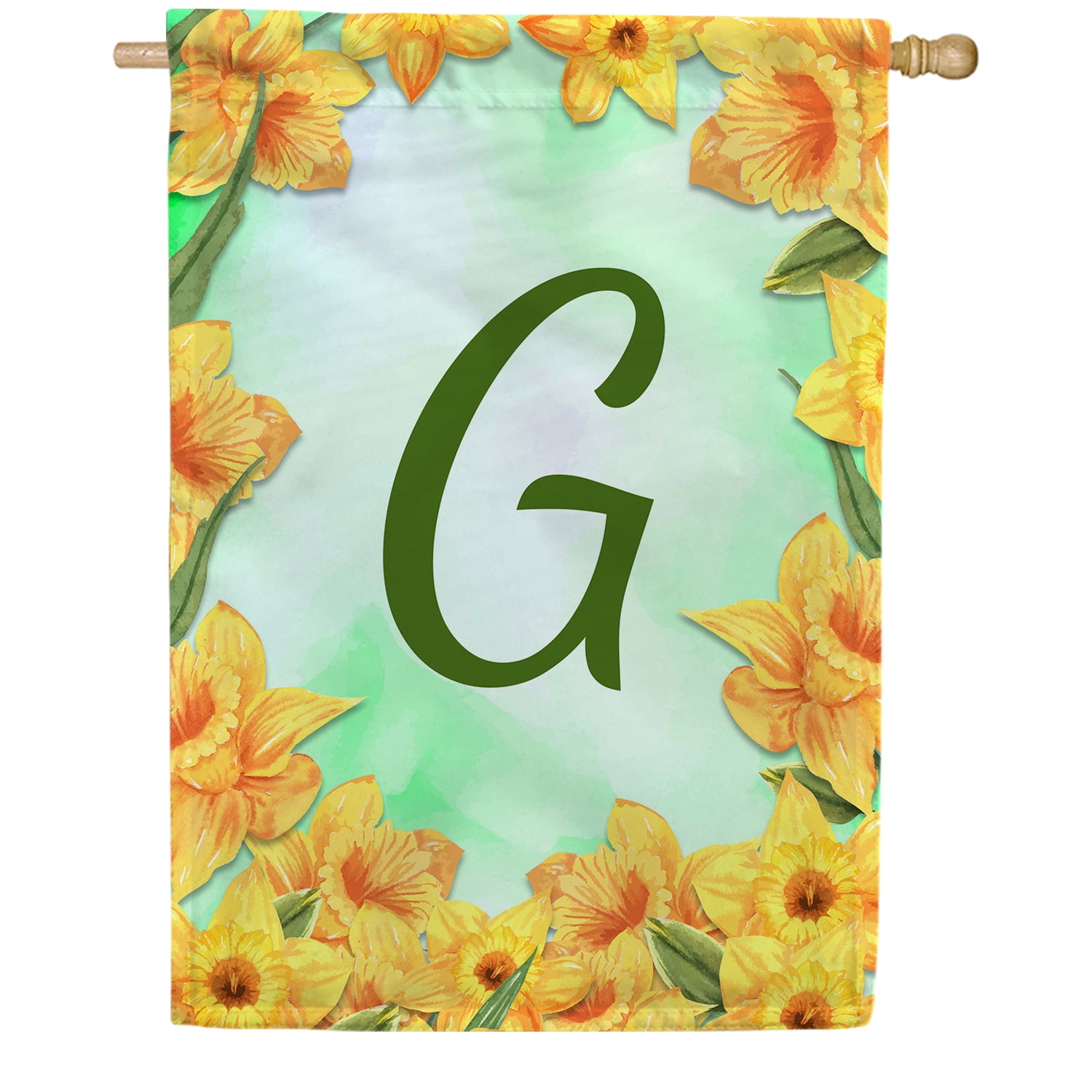 America Forever Spring Monogram House Flag Letter G 28 X 40 inches ...