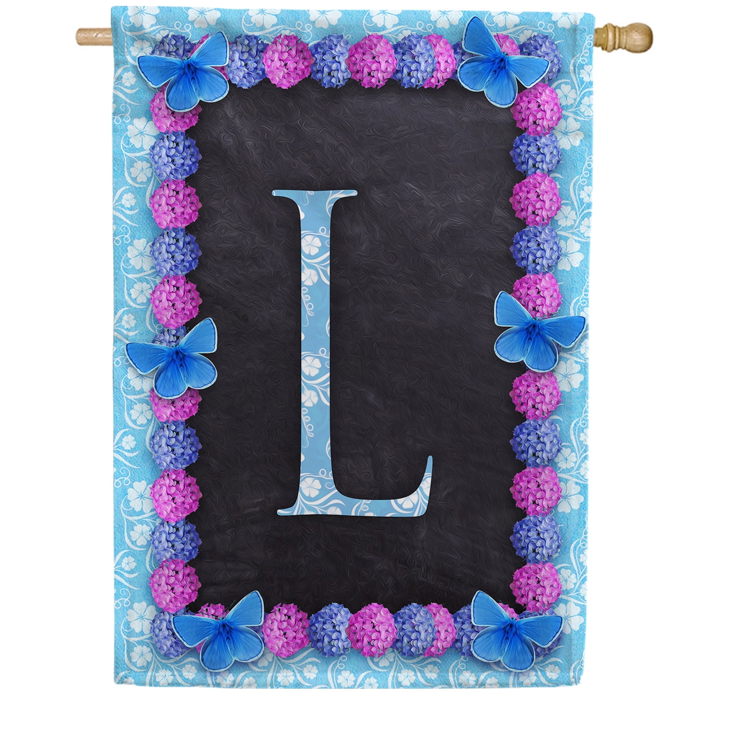America Forever Spring Monogram House Flag Letter L 28 X 40 inches ...