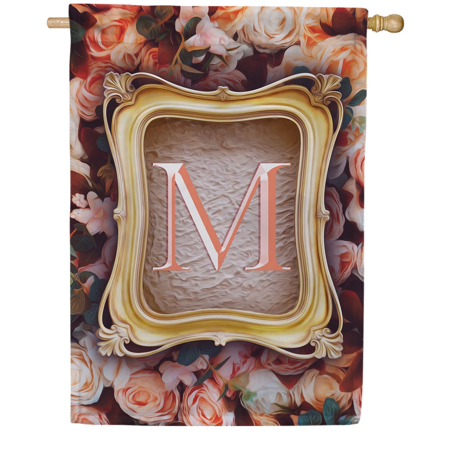 America Forever Spring Monogram House Flag Letter M 28 x 40 inches ...
