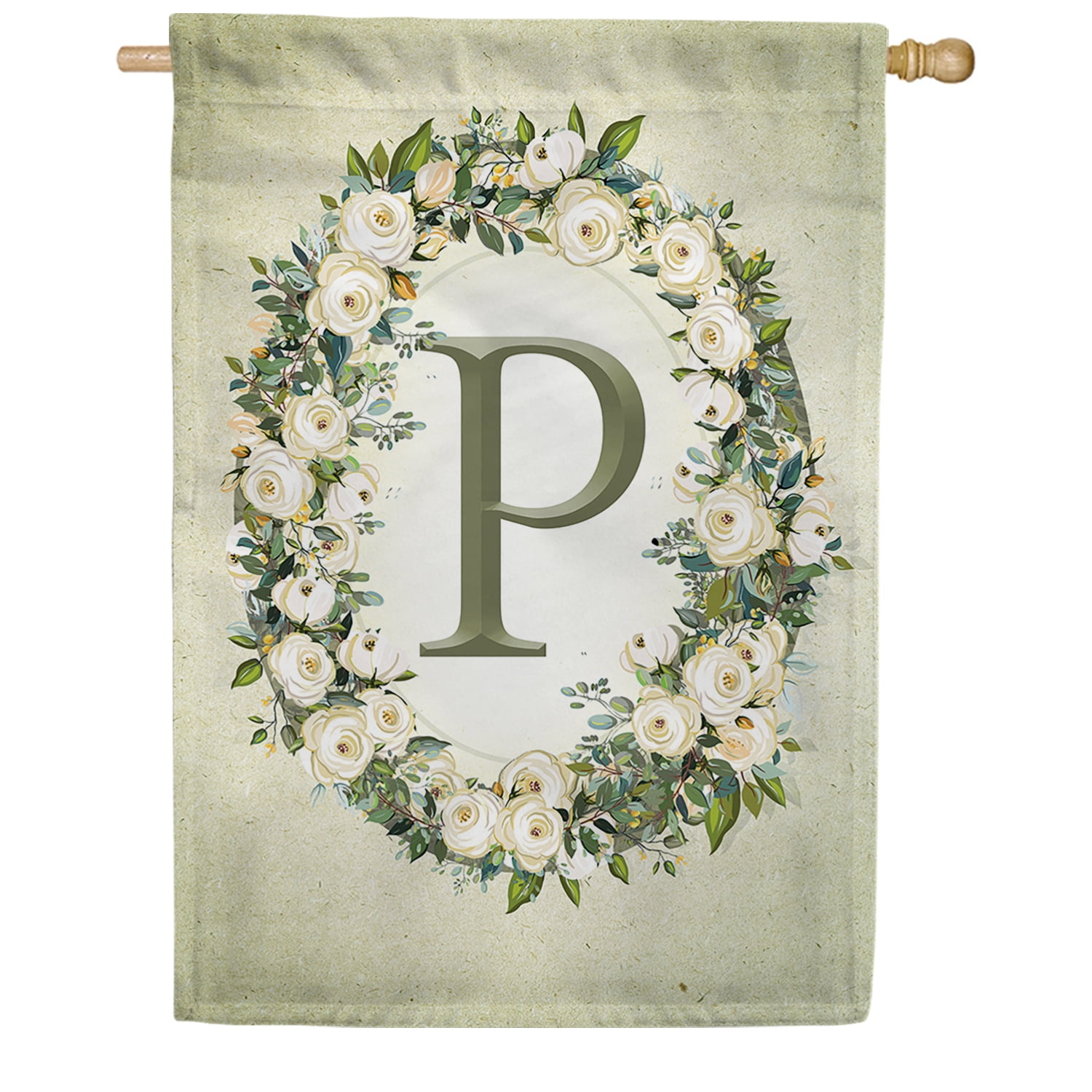 America Forever Spring Monogram House Flag Letter P 28 X 40 inches ...