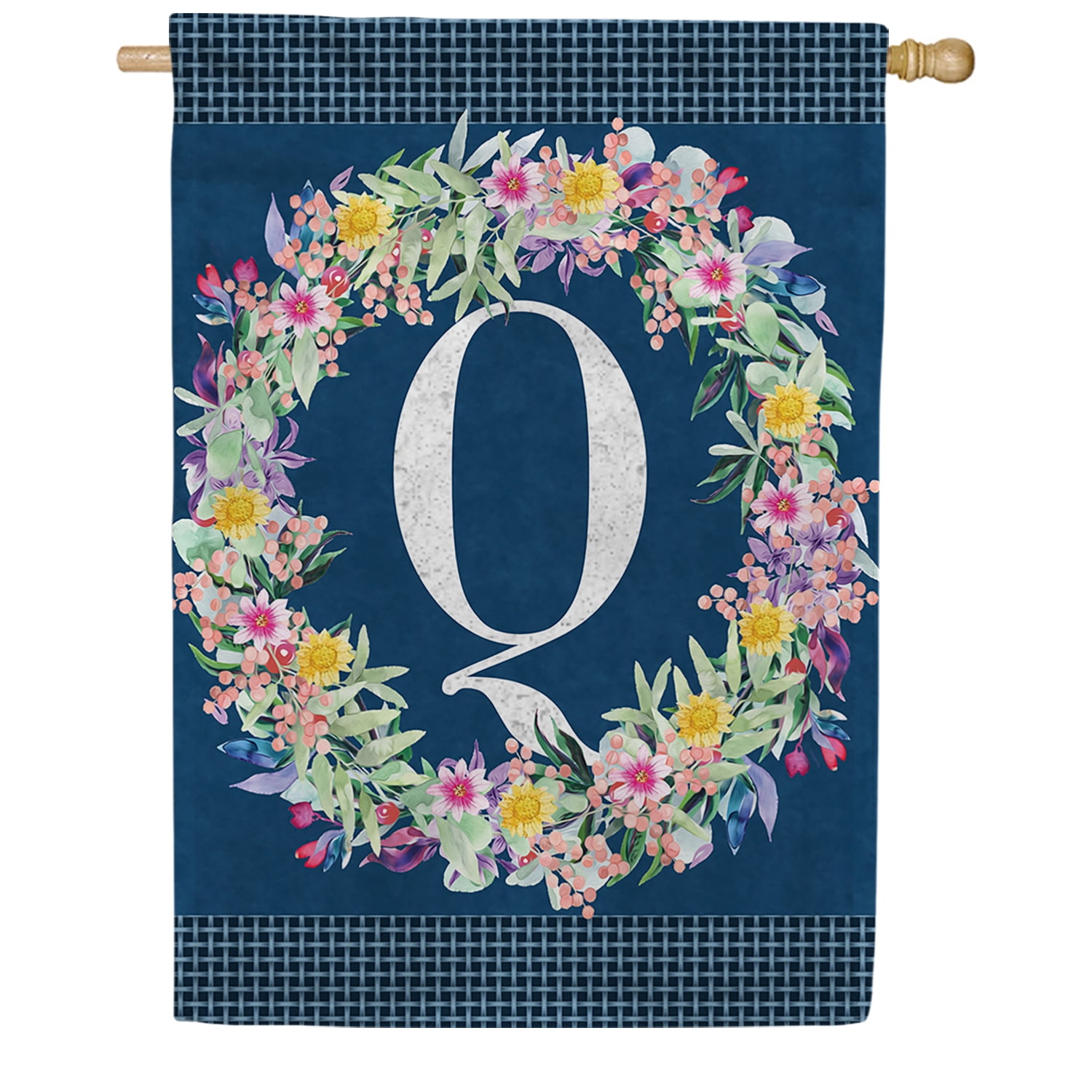 America Forever Spring Monogram House Flag Letter Q 28 X 40 inches ...