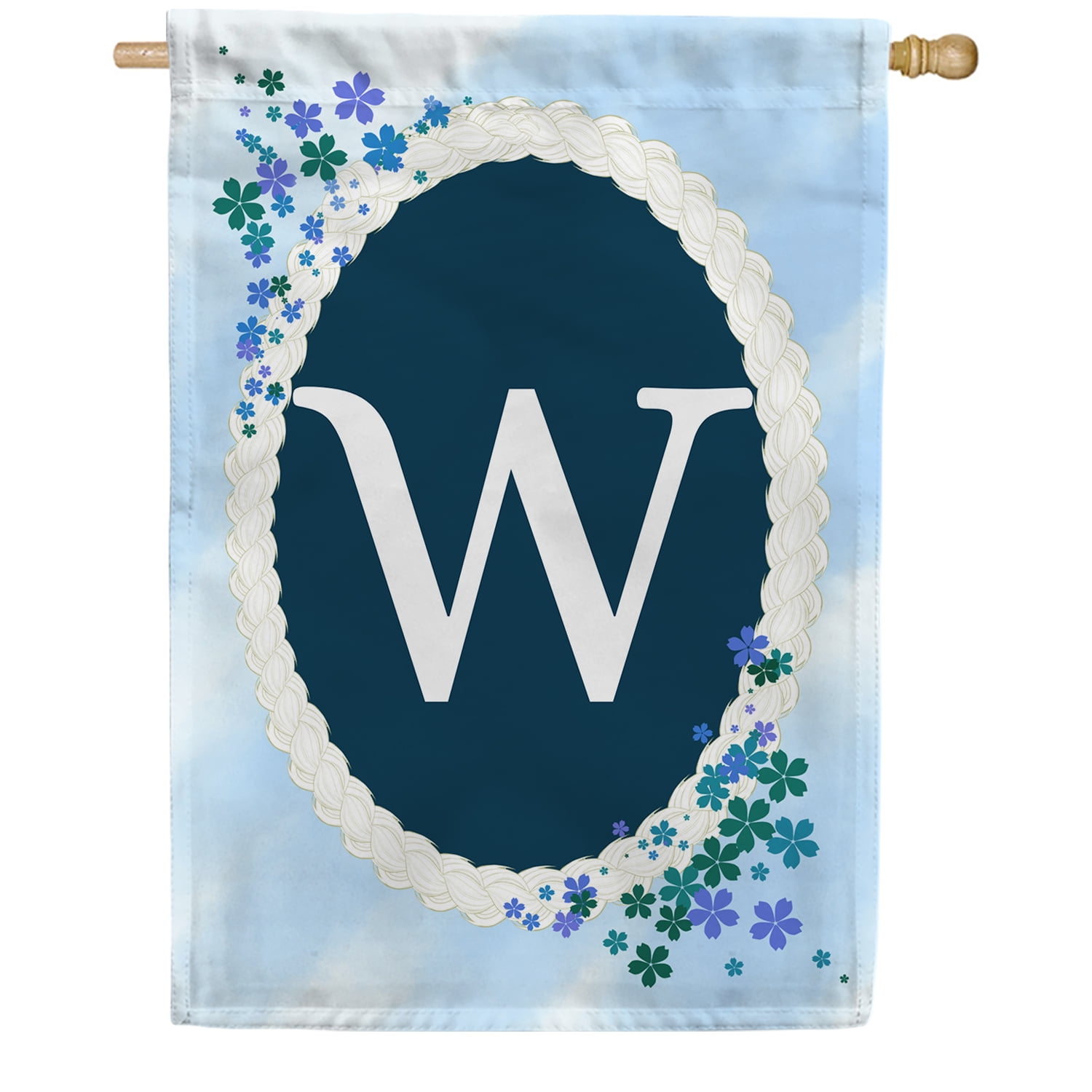 America Forever Spring Monogram House Flag Letter W 28 X 40 inches ...
