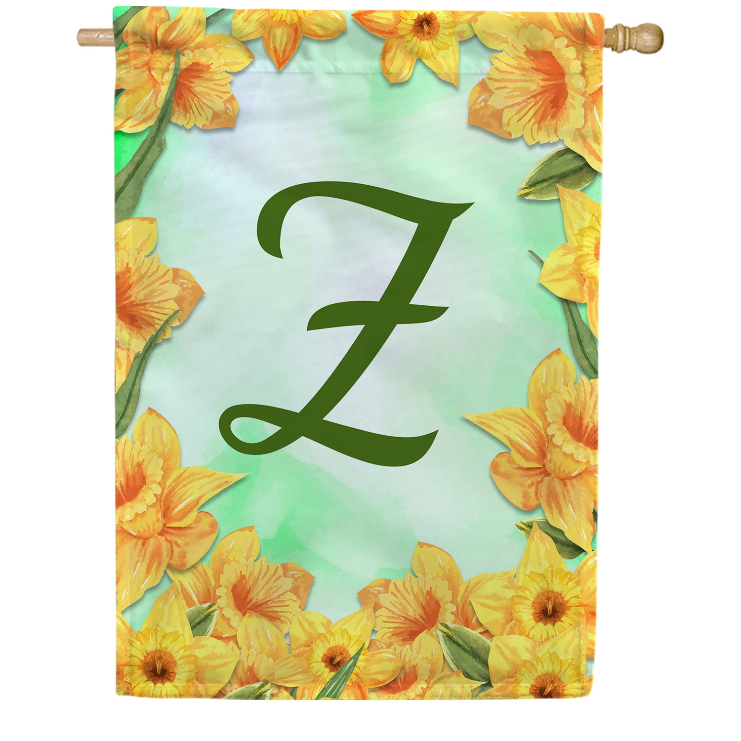 America Forever Spring Monogram House Flag Letter Z 28 X 40 inches ...