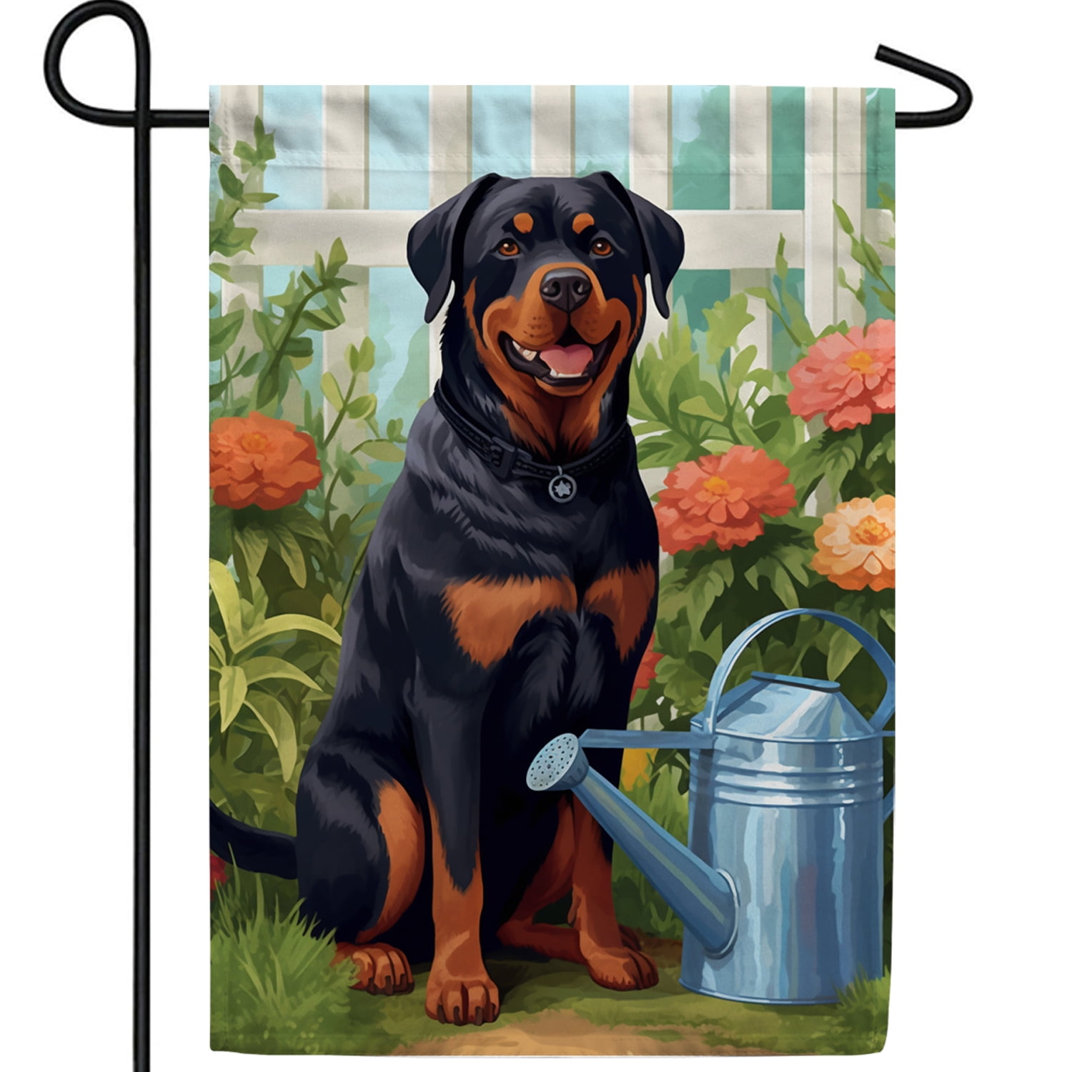 America Forever Spring Summer Rottweiler Dog Garden Flag 12.5 x18 inch ...