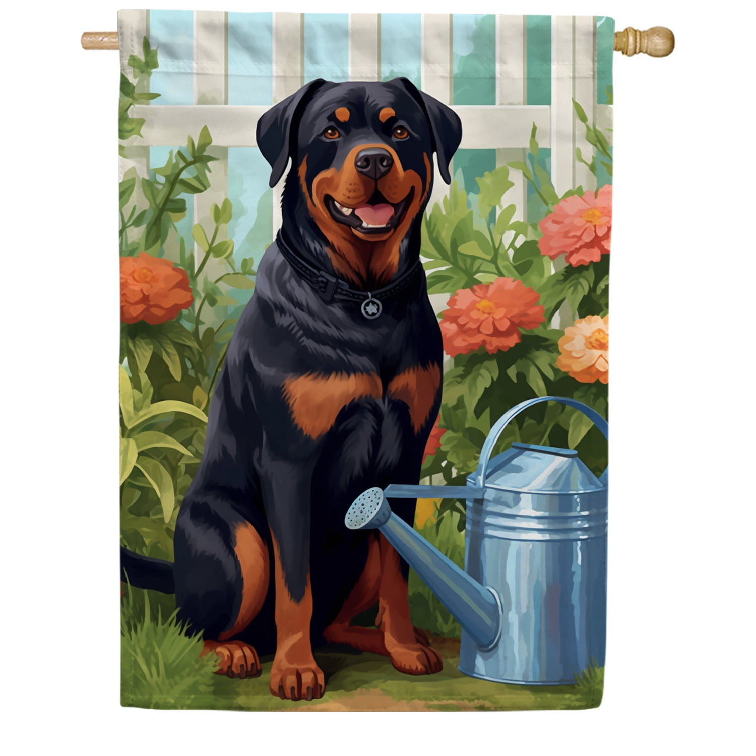 America Forever Spring Summer Rottweiler Dog House Flag 28 x 40 inch ...