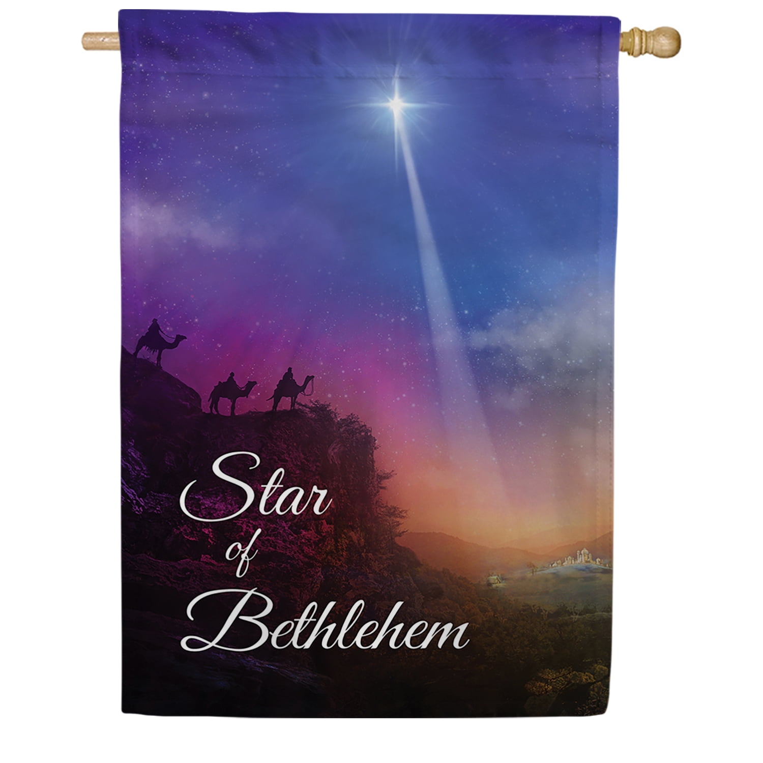 America Forever Star Of Bethlehem Christmas House Flag, 28 x 40 inch ...