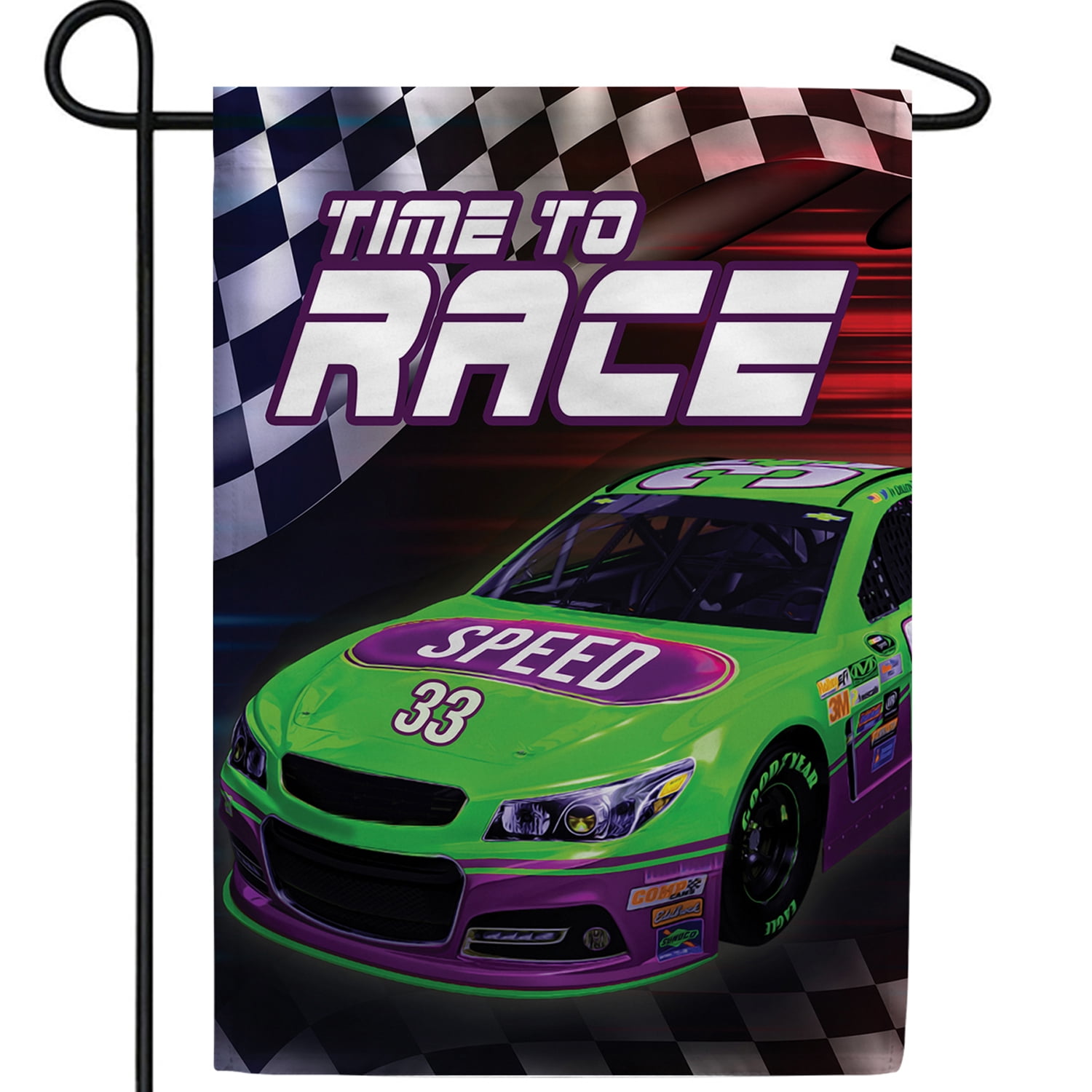 America Forever Race Car Checkered Flag Double Sided Garden Flag, 12.5 ...