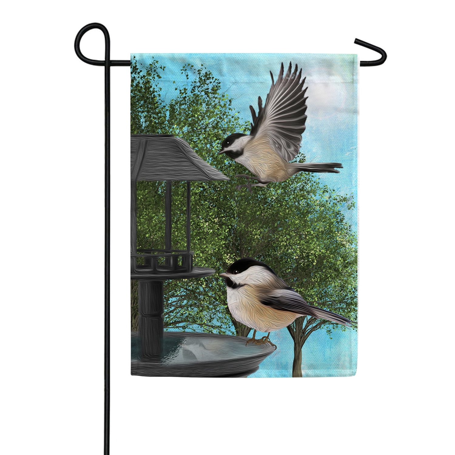 America Forever Summer Chickadee Bird Garden Flag 12.5 x 18 inches ...