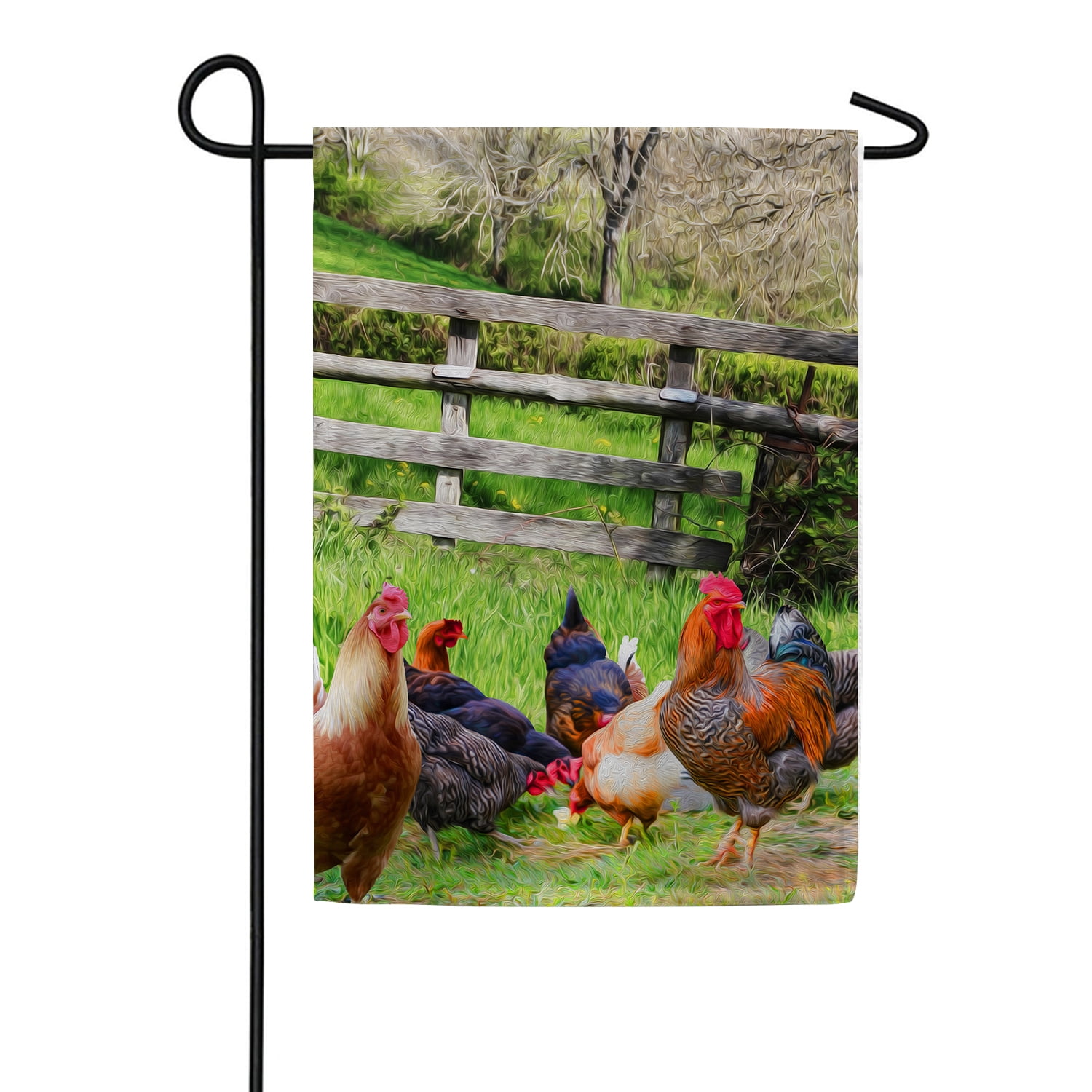 America Forever Summer Farm Chicken Garden Flag 12.5 x 18 inches Fresh ...