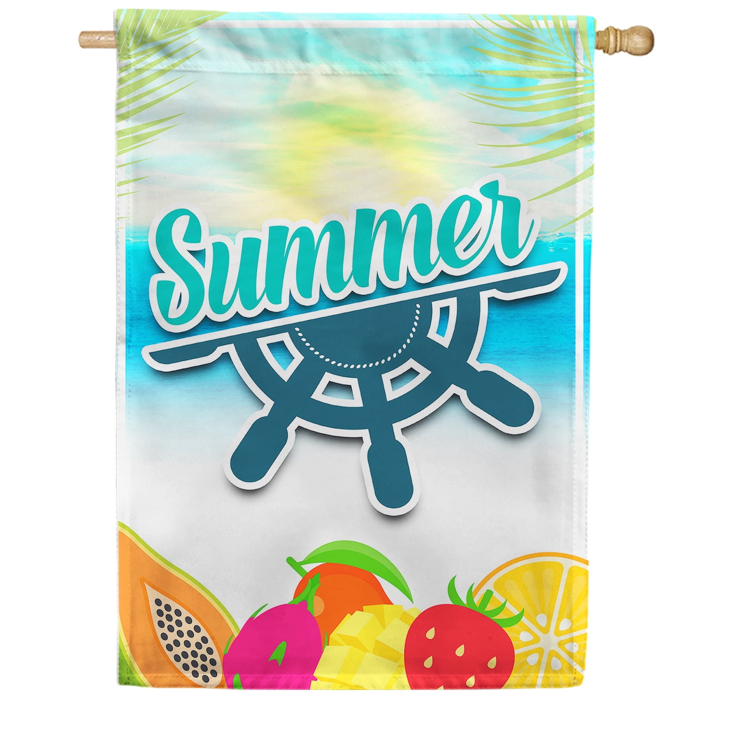 America Forever Summer Fruit Tropical Beach House Flag 28 x 40 inches ...