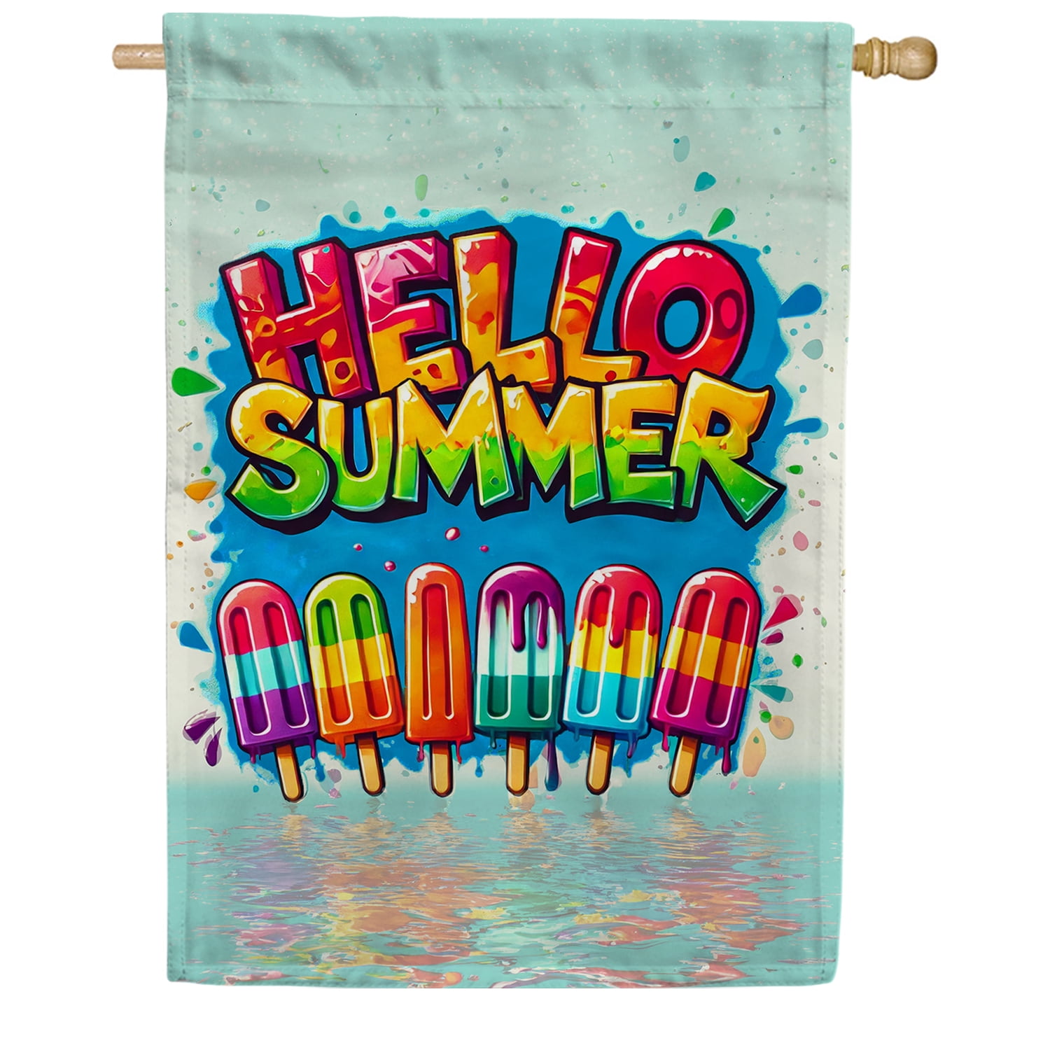 America Forever Summer Popsicle House Flag, 28 x 40 inch Double Sided ...
