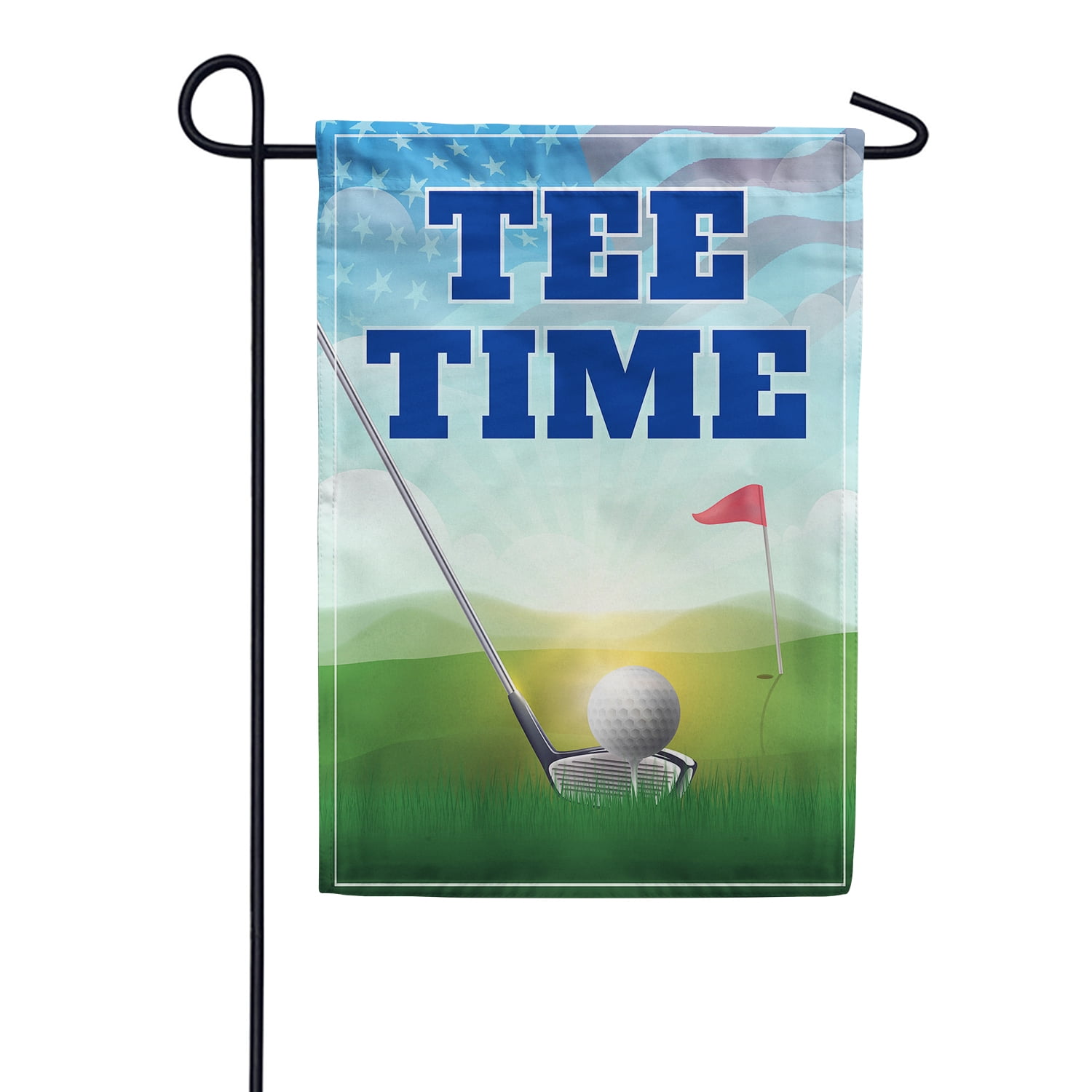 America Forever Tee Time Garden Flag 12.5 x 18 inches Summer Patriotic ...