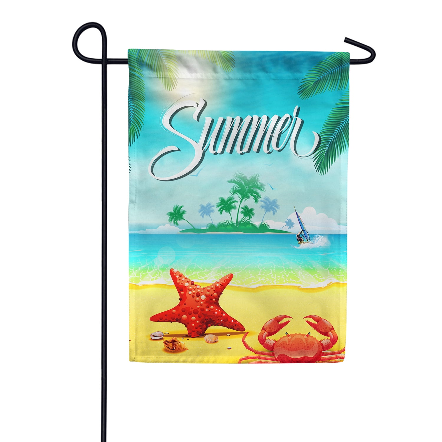 America Forever Tropical Beach Animal Summer Garden Flag 12.5 x 18 ...