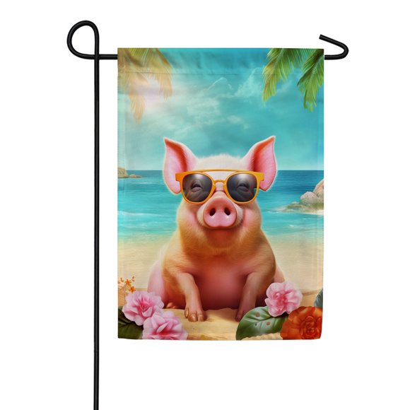 Colorful Pig Garden Flags for Outdoor Decor and Garden Decoration