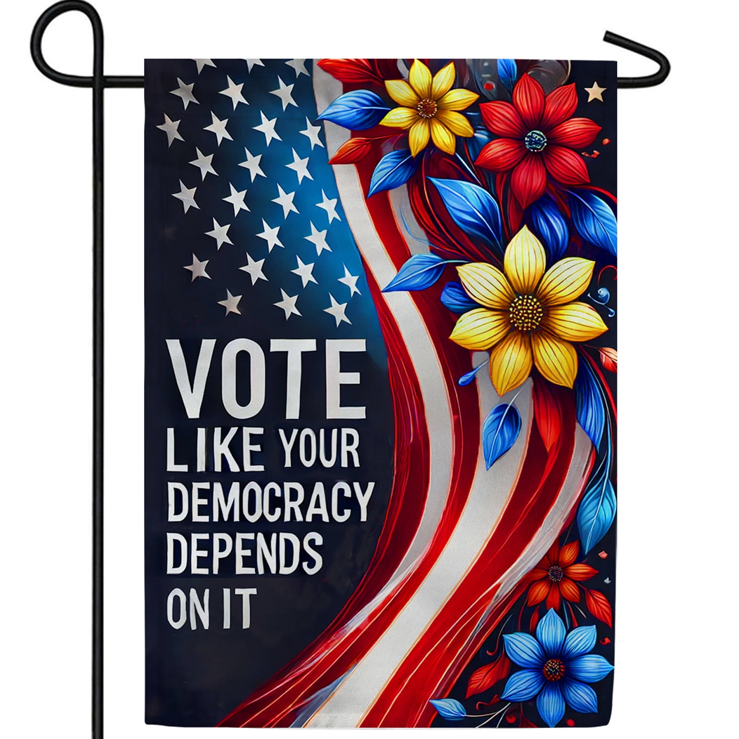America Forever Vote Like Your Democracy Depends On It Garden Flag, 12. ...
