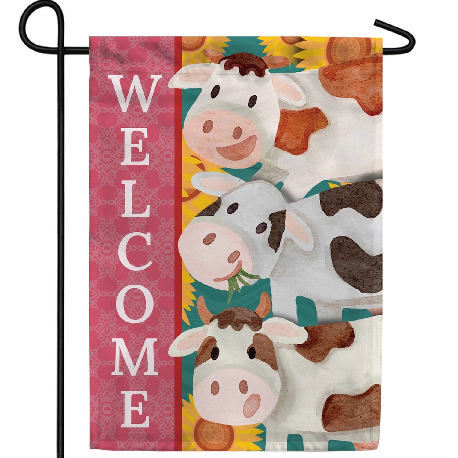 America Forever Welcome Cow Garden Flag, 12.5 x 18 inches Double Sided ...
